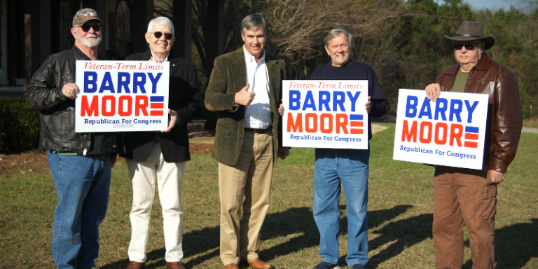 Barry Moore releases ad promoting his status as the only veteran in the ...