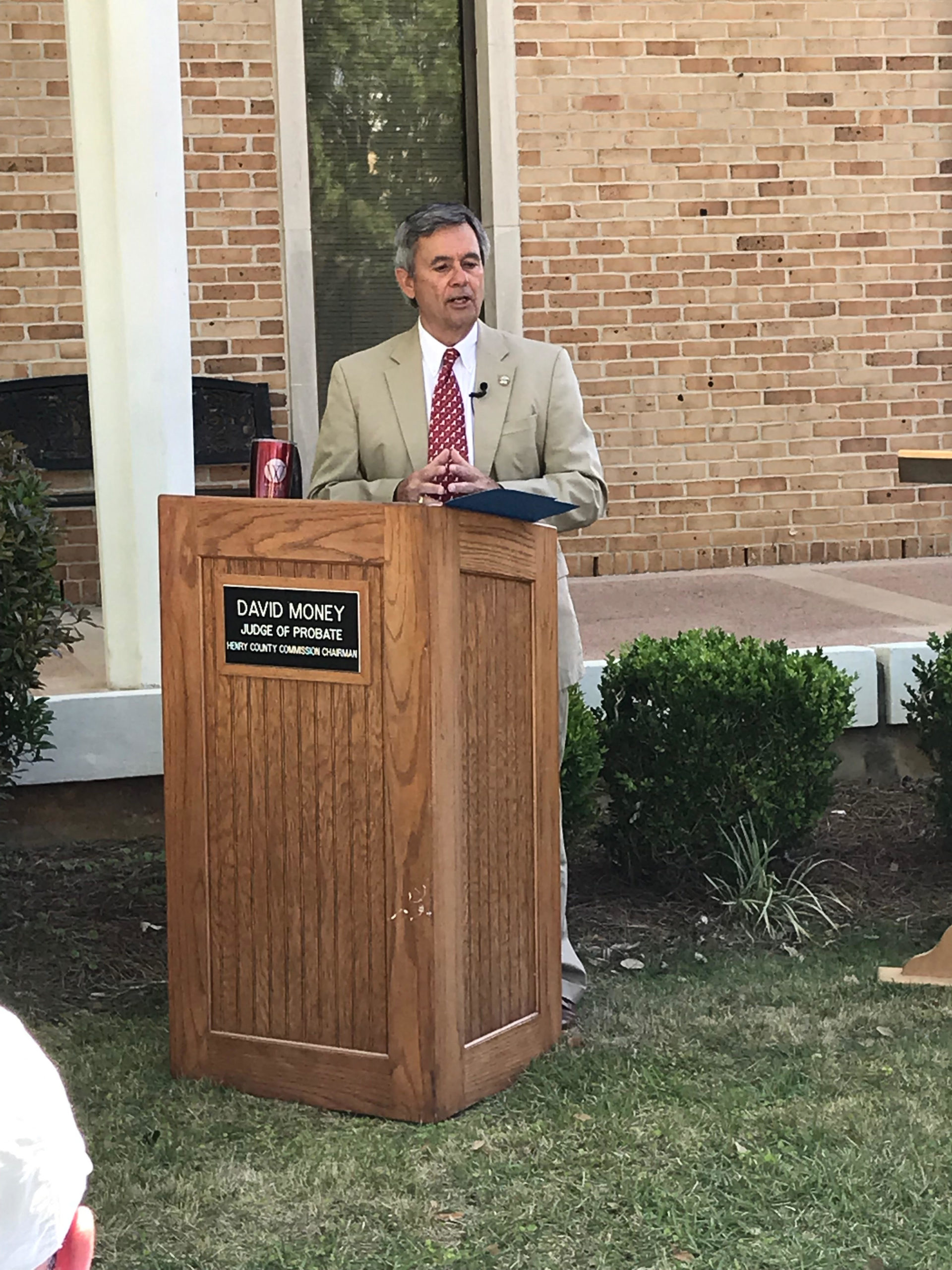 Henry County holds outdoor county commission meeting on the courthouse ...