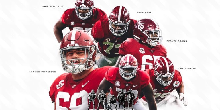 Alabama offensive line named nation's best for 2020 season ...