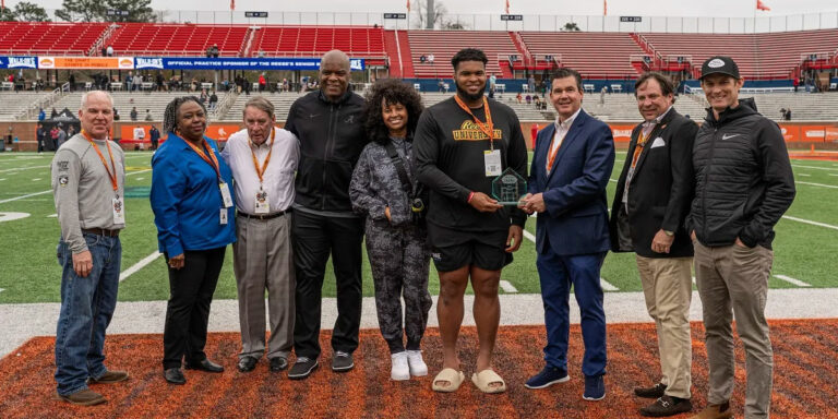 Former UA lineman Emil Ekiyor Jr. awarded for community service