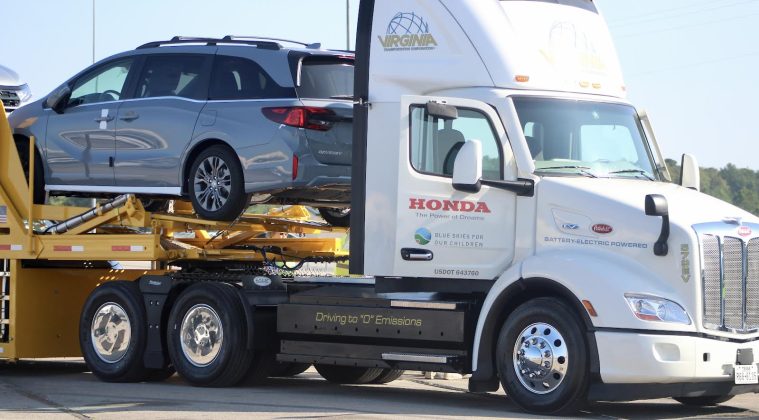 New electric semi truck begins transporting Alabama-made Hondas for ...