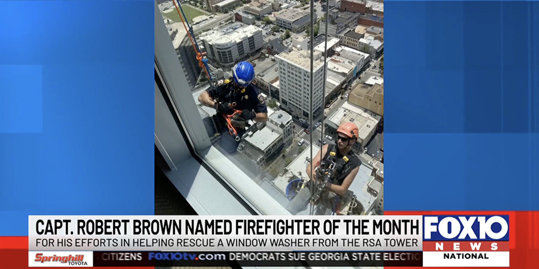 Heroic Mobile firefighter pulls off daring rescue of window washer ...