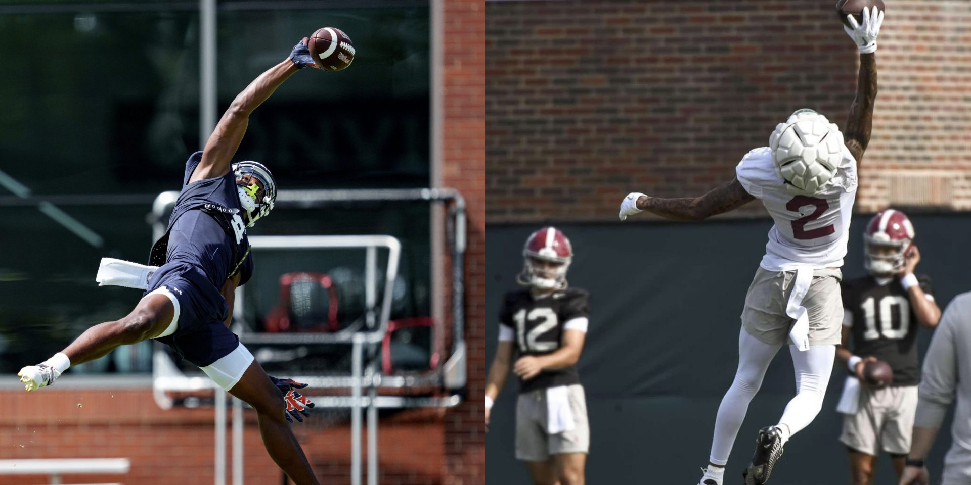 Alabama and Auburn freshmen wide receivers haul in one-handed catches - Yellowhammer News