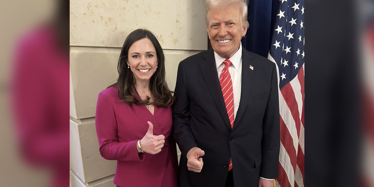 President Trump joined top lawmakers, including Katie Britt, for ...